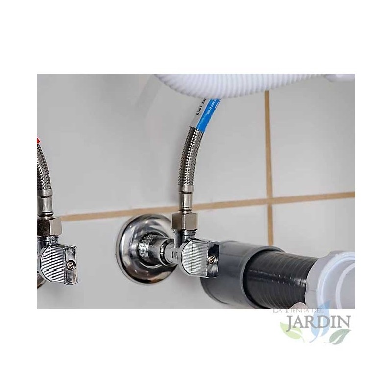 Tuyau flexible bouclier avec écrou raccord 20cm, 1/2'' mâle - 1/2'' femelle