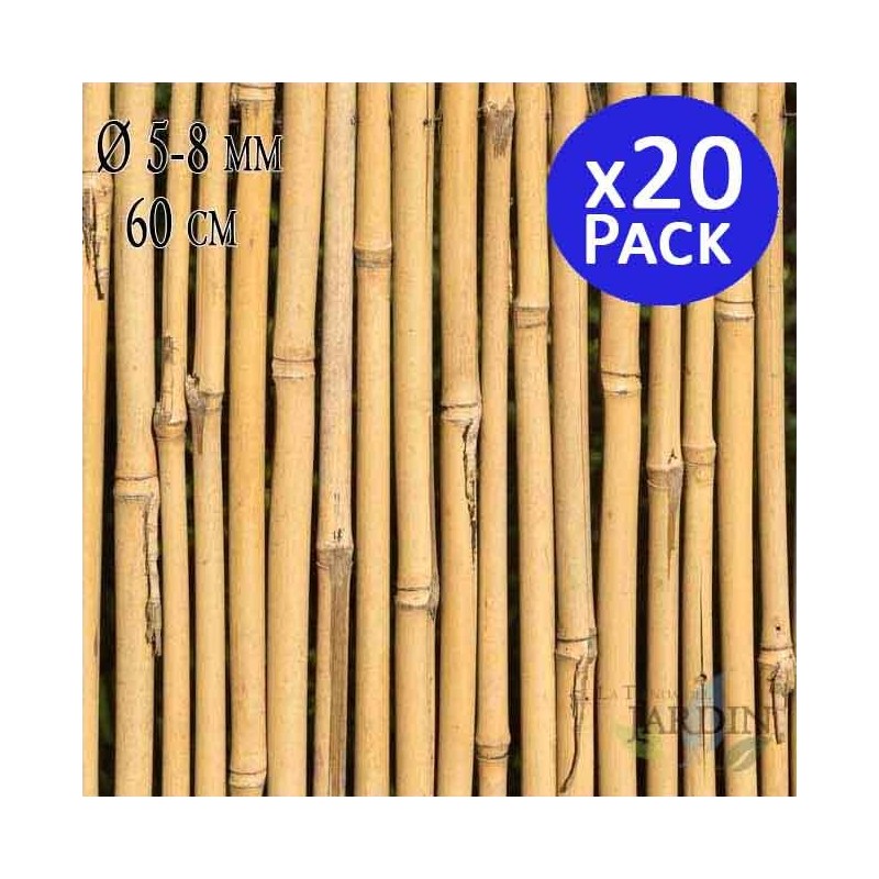 Natural Bamboo Tutorial 90 cm, 6-8 mm diameter. 500 units