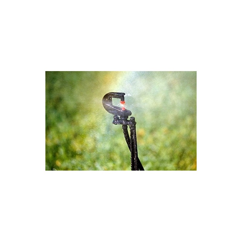 Pack 100 Microaspersor 360º con estaca 40 cm, alcance 2,5-3 m