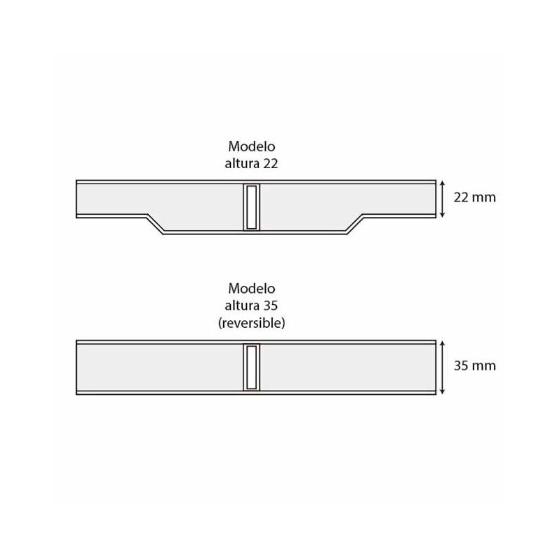Rejilla modular de diseño transversal, alto 22 mm, ancho 245 mm, blanco