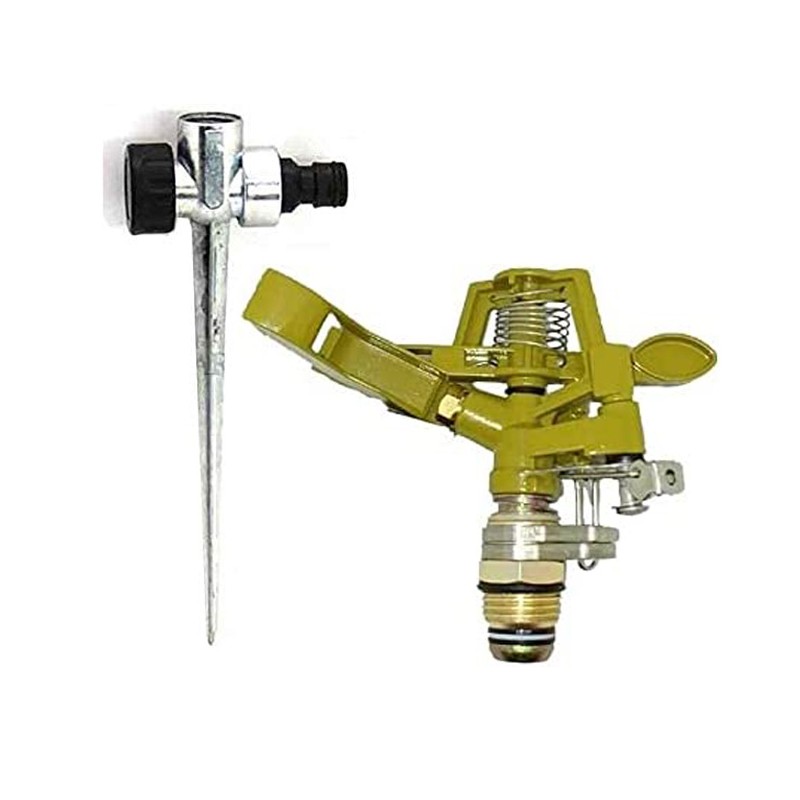 Pack of 4 Adjustable Metal Sprinklers with 1/2" Support for Garden