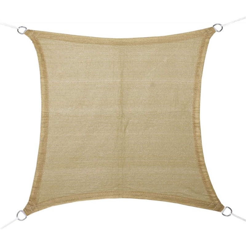 Beige triangular candle awning 150 gr / m2. 3.6 meters for gardens