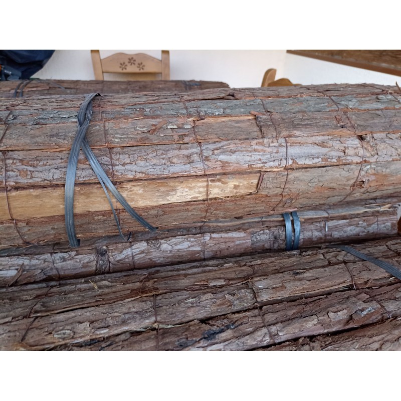 Double-sided pine bark 2x3 meters | Natural bark fence