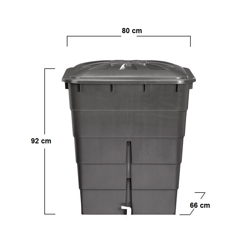Rectangular rainwater tank 300 liters + Base