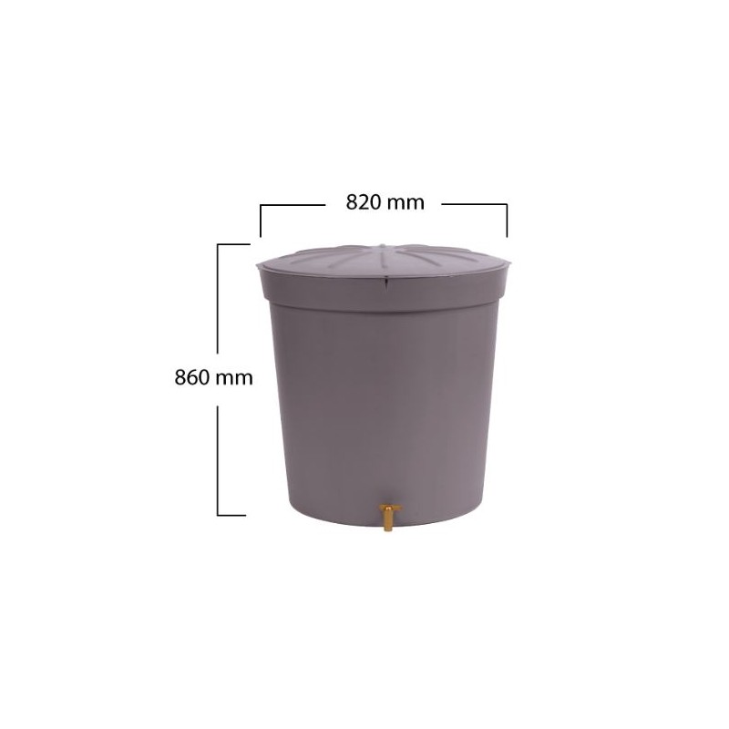 Graf 300 L polypropylene water tank with base 53 x 33 cm, gray