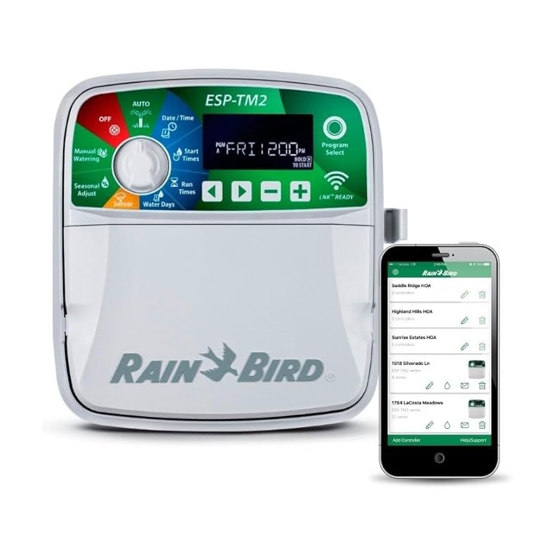 Rain Bird ESP-TM2 8 outdoor zones automatic irrigation controller + LNK