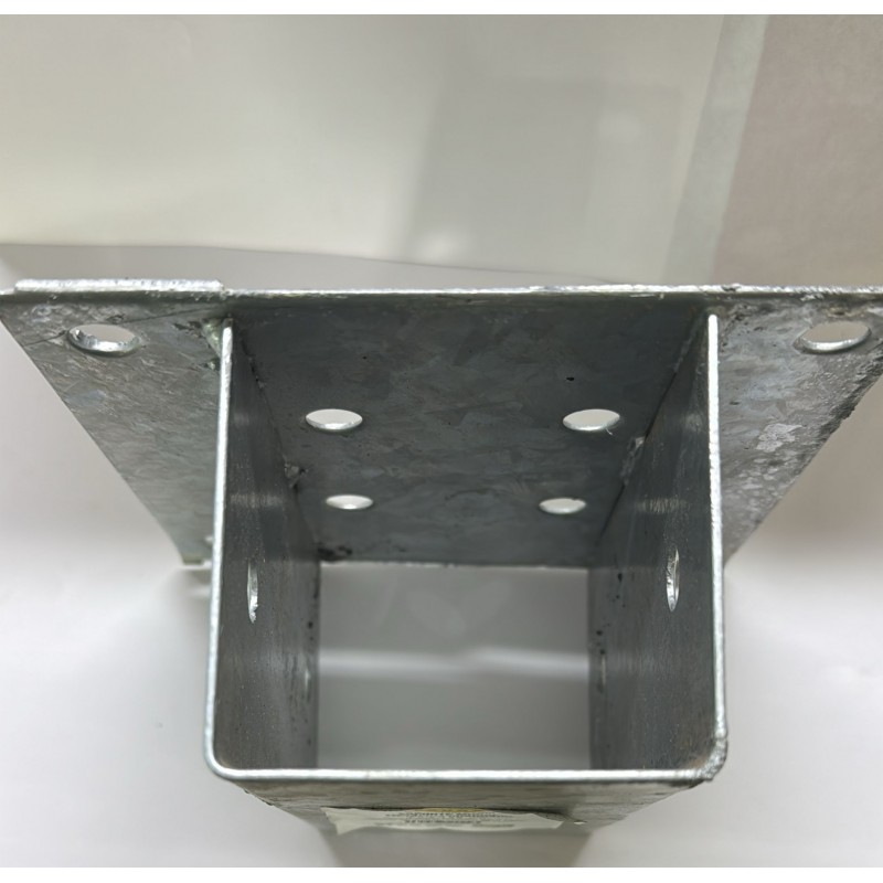 Anclaje de pared metal cuadrado 7x7x15 cm | Anclaje Galvanizado Pared