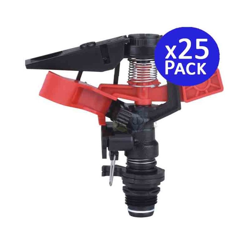 Sectorial agricultural sprinkler adjustable irrigation 1/2", 8 to 13 m ...