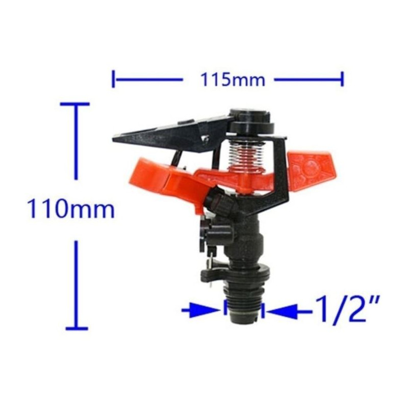 1/2" sectorial agricultural sprinkler kit + sprinkler holder spike