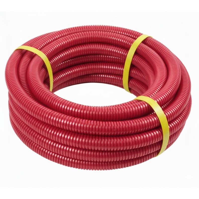Red Corrugated Pipe 16mm, coil 50 meters