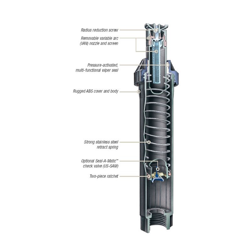 Pack 15 x Rain Bird US412HE Diffuser. Range 3,7 meters