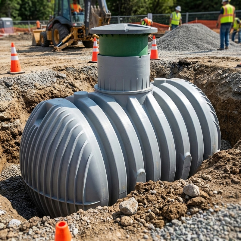 Underground polyethylene food storage/potable water tank, 10,000 liters