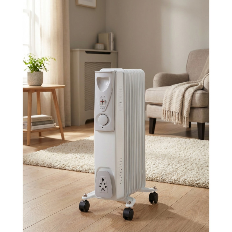 Thulos 1500W Oil Radiator, 7 Heating Elements