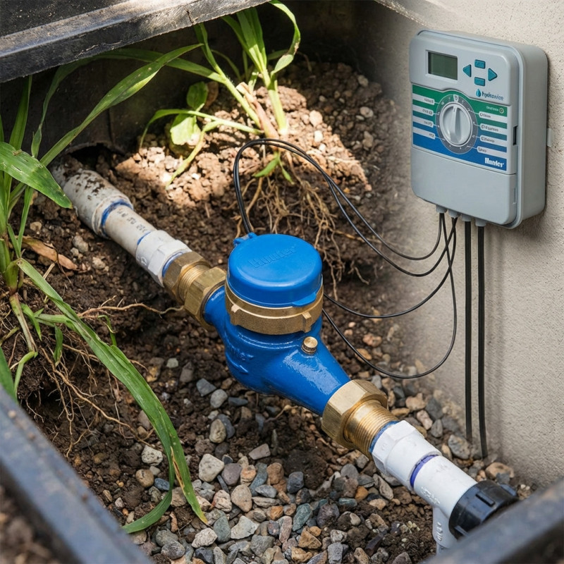 Hunter 2" DN 50mm Hydrawise Water Meter Flow Meter
