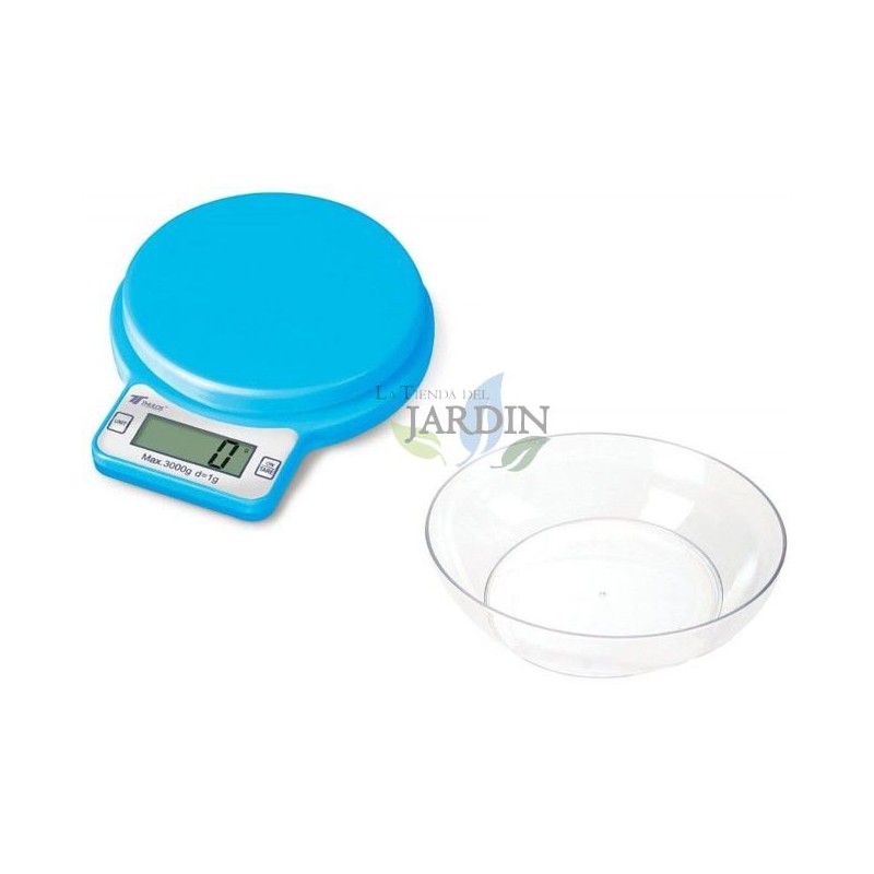 Balanza de cocina digital, capacidad 3 Kg, 1 gramo