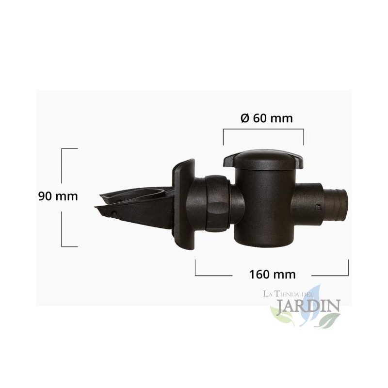 Round downpipe filter for pipes from 75 to 110mm, 1" outlet