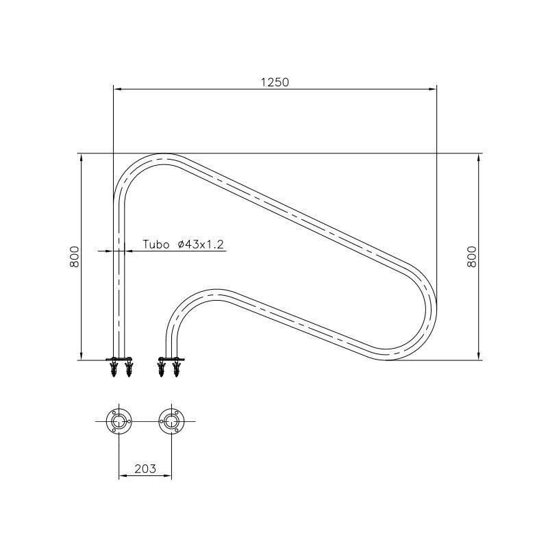 Outdoor anchor pool outlet with plates